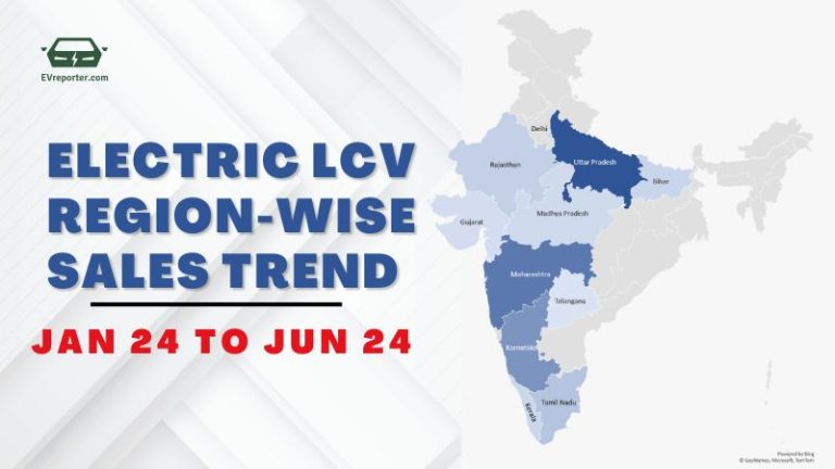 Electric LCV region-wise sales trend in India | Jan 24 to Jun 24 ...