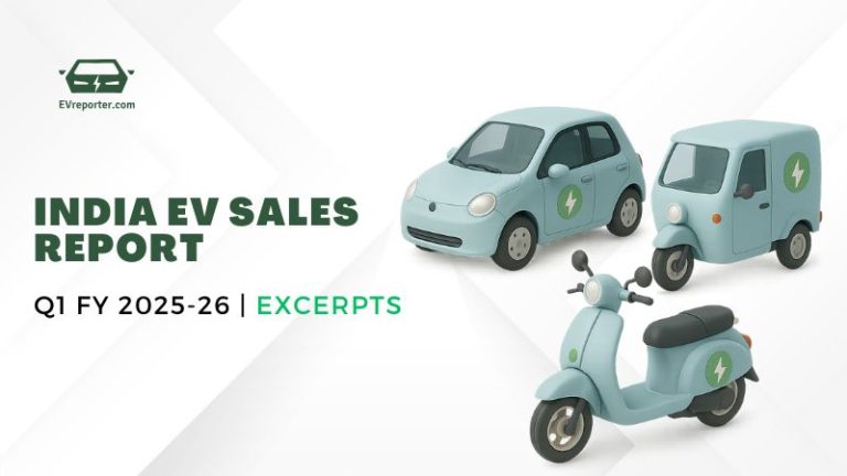 Quarterly India EV Sales Trend for Q1 FY2025-26 • EVreporter