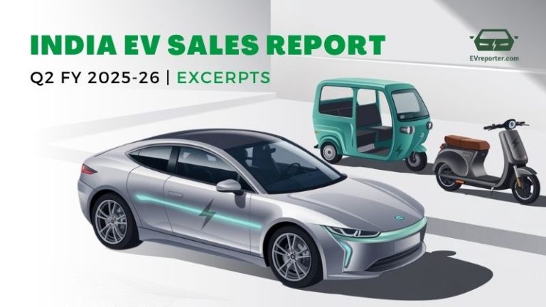 Quarterly India EV sales trend for Q2 FY2025-26 | Excerpts • EVreporter